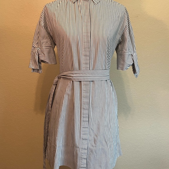 1901 | Dresses | 91 Striped Black And White Shirt Dress | Poshmark